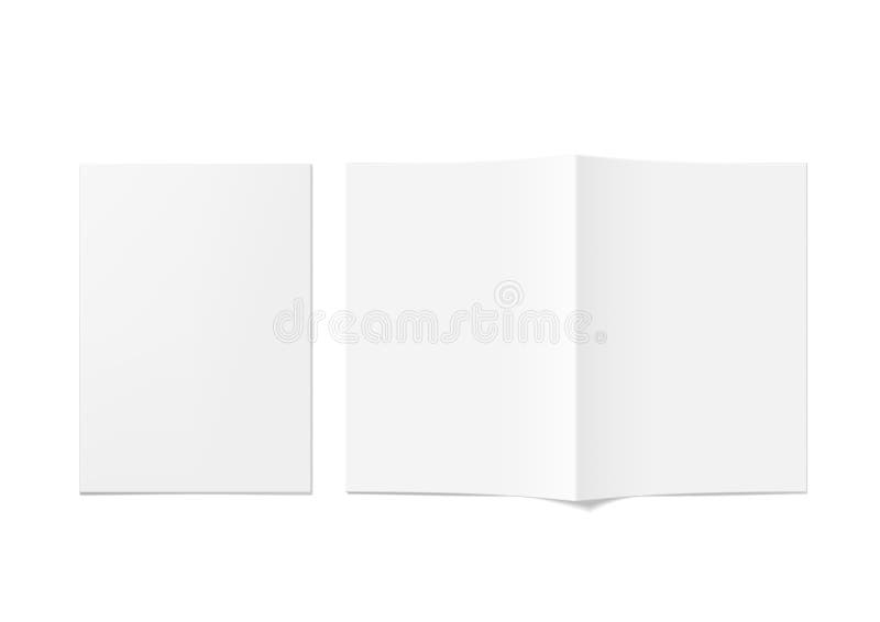Realistic Blank Clear A4 Bifold Paper Brochure Stock Vector ...