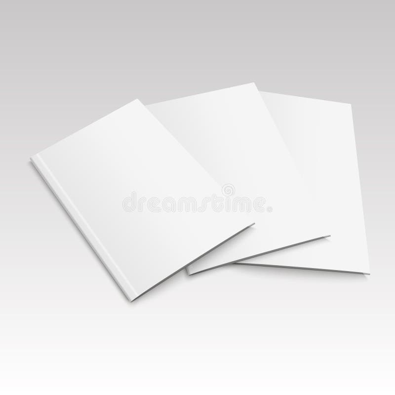 Realistic Blank Closed Magazine Mockup Template. Vector. Stock ...