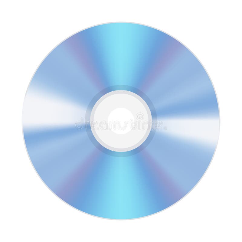 Realistic Blank Compact Disc CD or DVD Isolated on a White Background ...