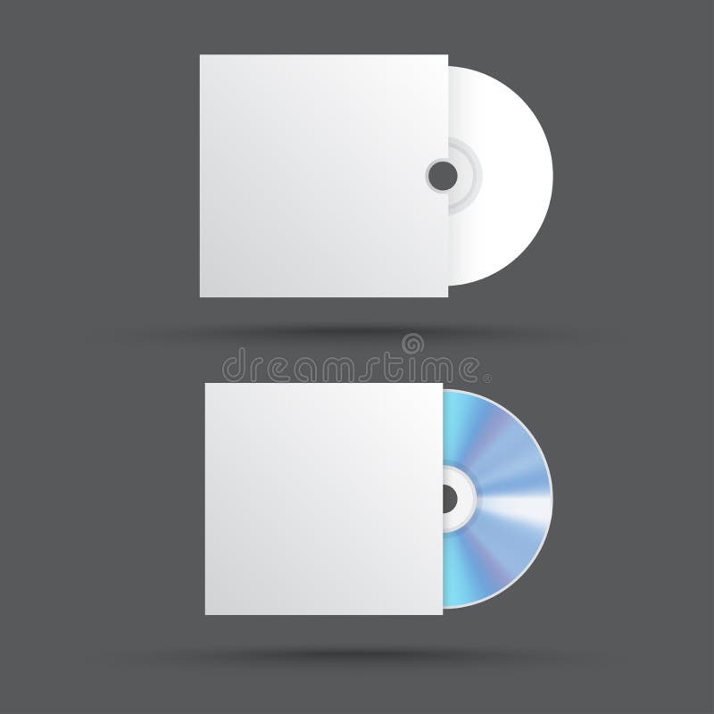 Realistic Blank Compact Disc CD or DVD Isolated on a White Background ...