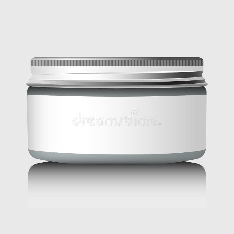 Realistic Blank Cosmetic Container for Cream, Powder or Gel. Package ...