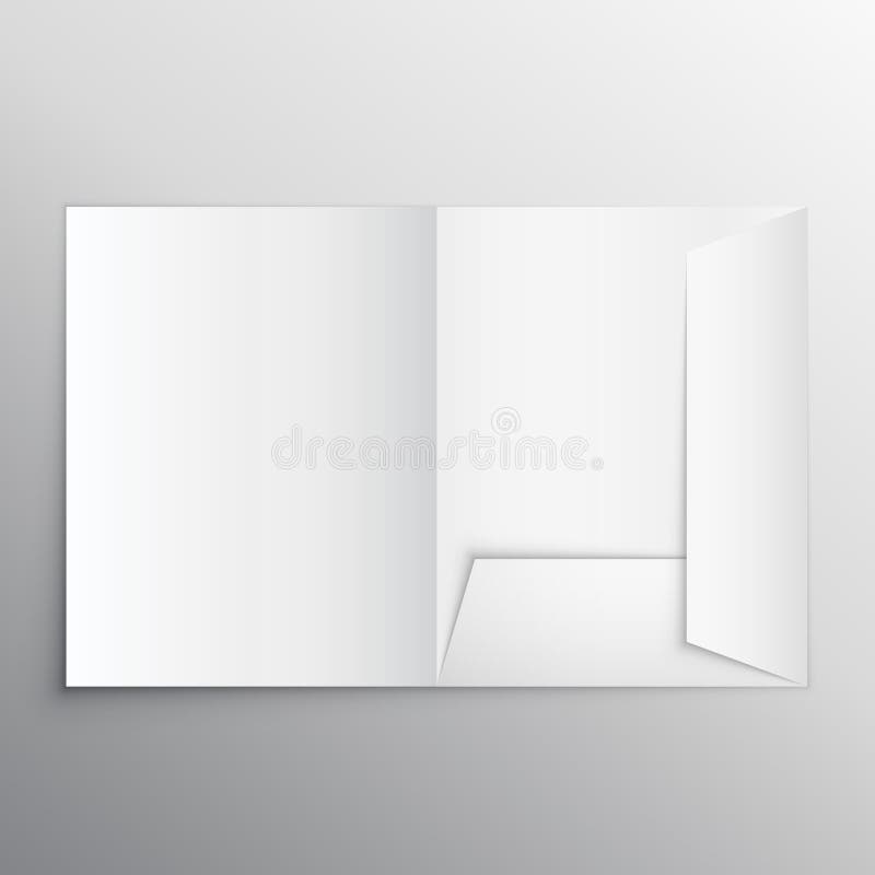Realistic Blank Folder Design Template Mockup Stock Vector ...