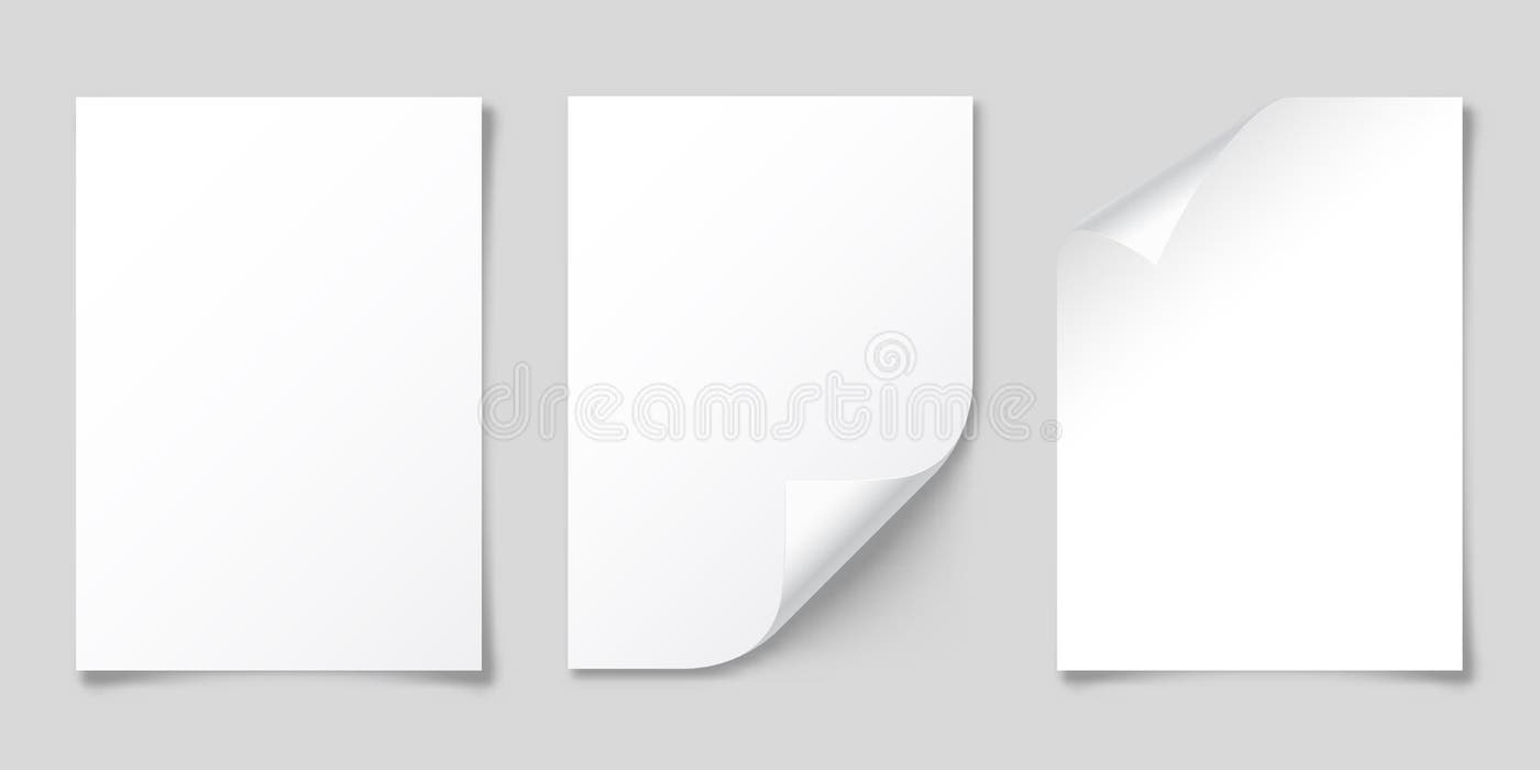Blank Realistic Paper Page Stock Illustrations – 33,068 Blank Realistic ...