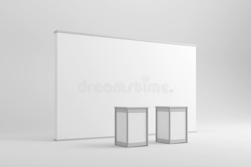 Realistic Blank Modern Simple Rack or Counters Multiple Camera Angles ...