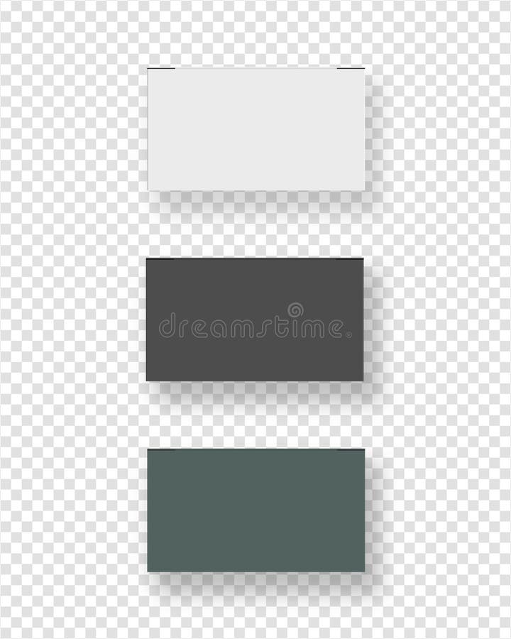 Realistic Blank Package Cardboard Box Set. Stock Vector - Illustration ...