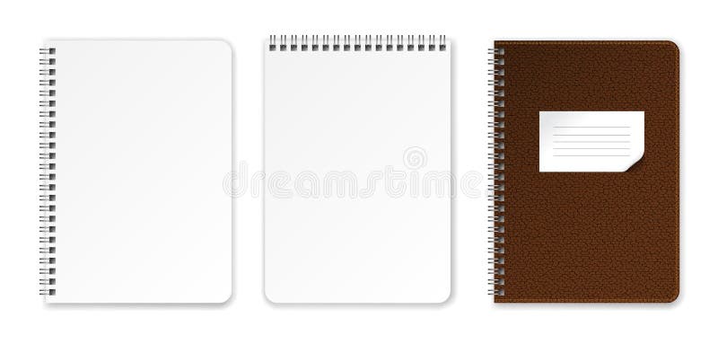 Realistic Blank Pages Notebook Stock Vector - Illustration of education ...