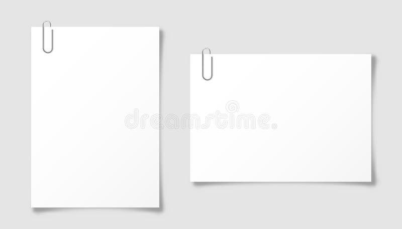 Realistic Blank Paper Sheet in A4 Format. Notebook Page, Document with ...