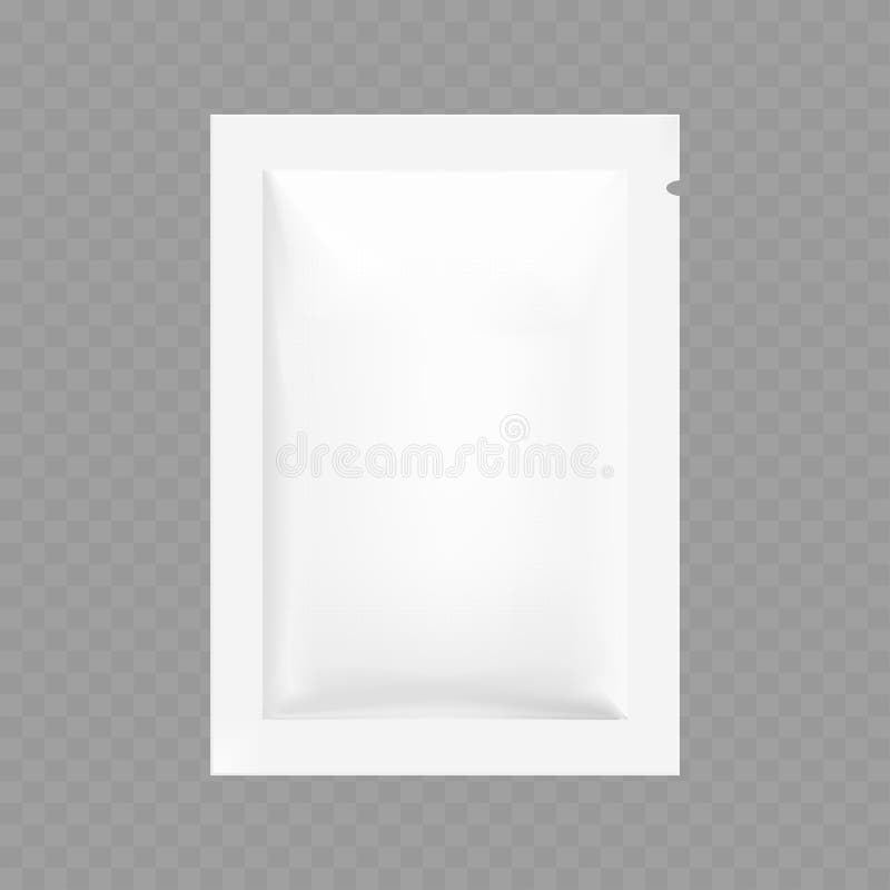 Realistic Blank Pouch and Sachet Packaging Mockup Set on Transparent ...