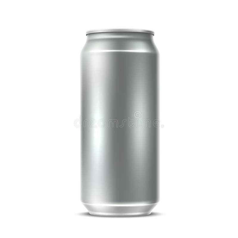 Vector Realistic Blank Silver Can Drink Package Stock Vector ...