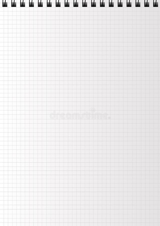 Realistic Blank Squared Notebook Paper Stock Vector - Illustration of ...