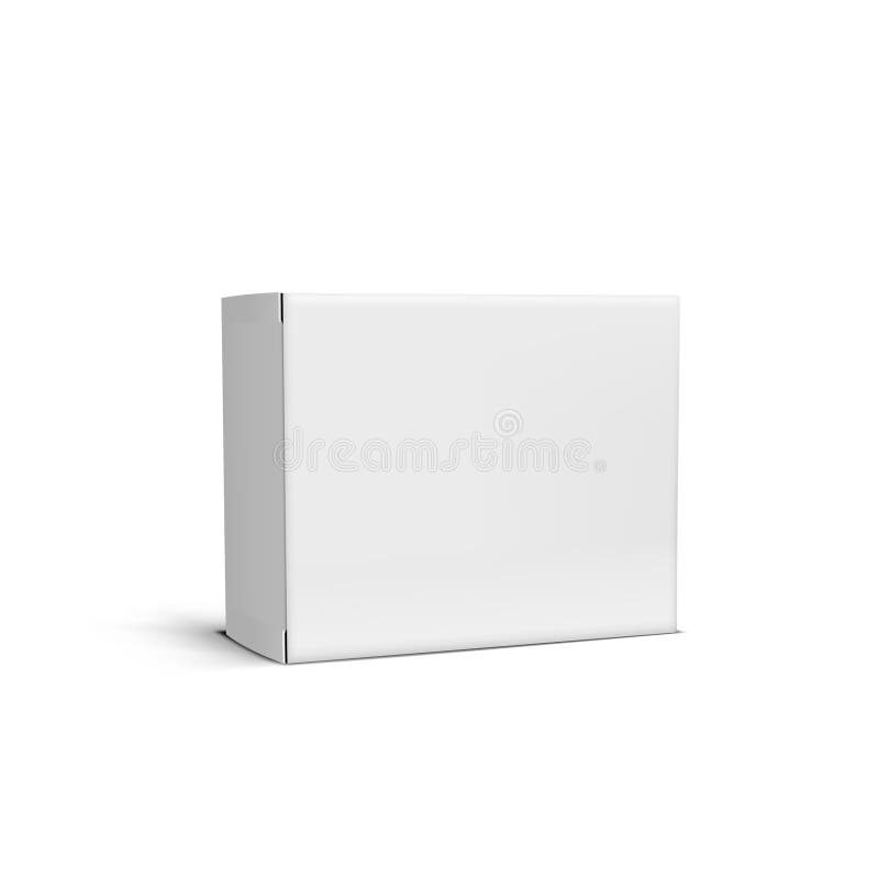 Realistic Blank Vertical Box Packaging Mockup for Branding on White ...