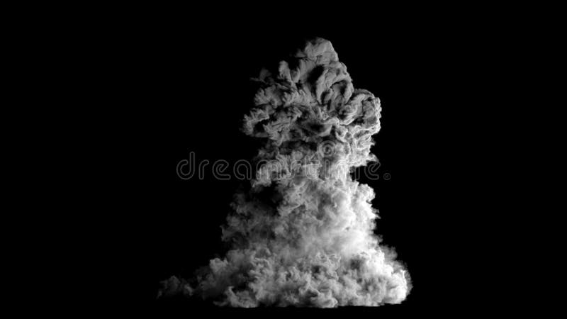 Realistic Blast Explosion with Grey Cloud Smoke. 3D Rendering ...