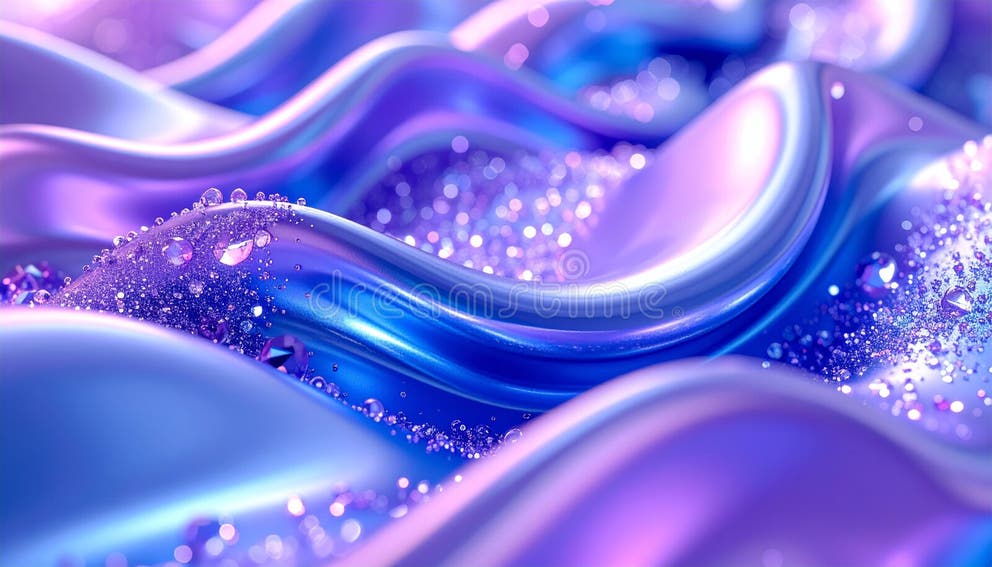 Realistic Blue Background with Pearls and Gemstones Stock Photo - Image ...