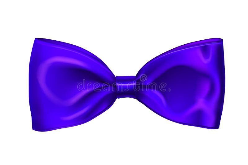 Realistic Blue Bow on White Background. Blue Ribbon Bow for a Holiday ...
