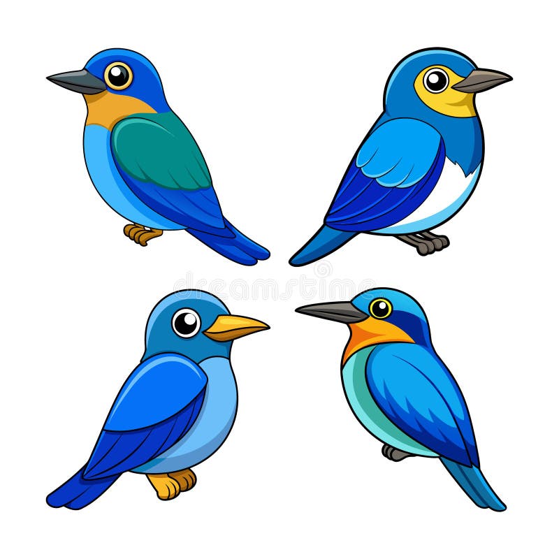Realistic Blue-breasted Bee-eater Bird Illustration Stock Vector ...