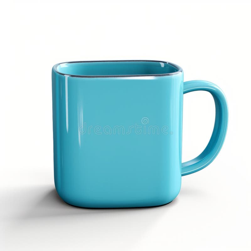 Realistic Blue Coffee Mug with Detailed Rendering and Lumpy Finish ...