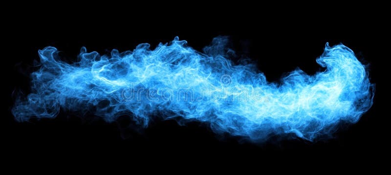 Realistic Blue Fire Smoke, Abstract Light Texture for Design. Isolated ...