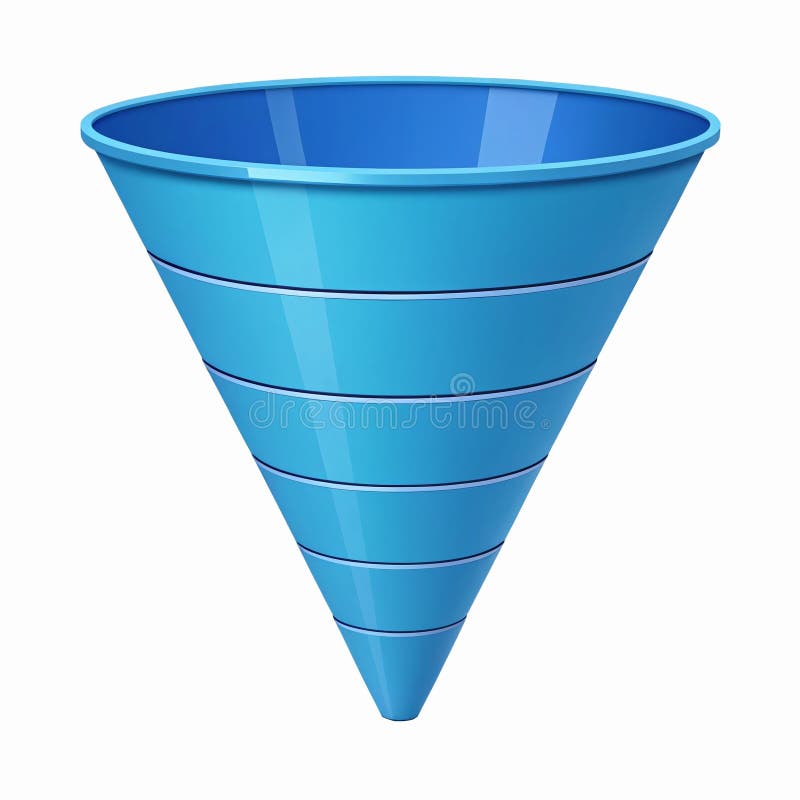 Realistic Blue Funnel Vector with Transparent Background for Various ...