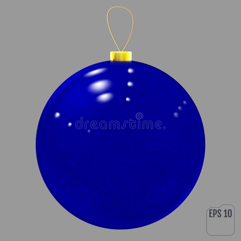 Realistic Blue Glass Ball. Transparent Blue Sphere Stock Vector ...