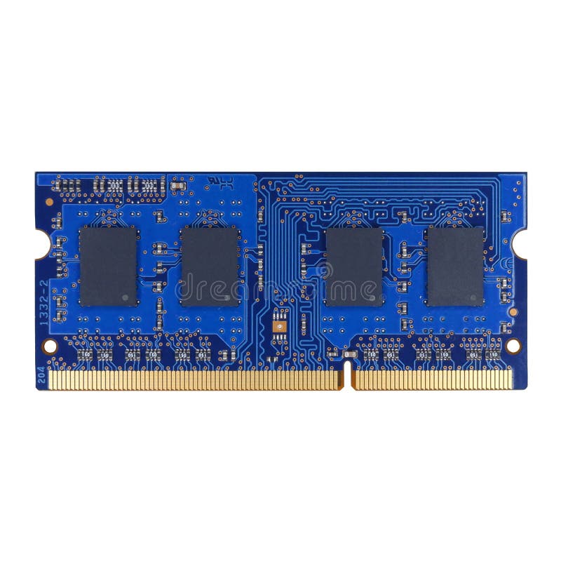 Realistic Blue Memory Computer Chip Isolated Stock Image - Image of ...