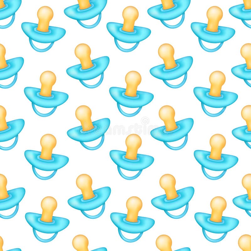 Two Blue Pacifiers on Pink Background, Isolated Object Stock ...