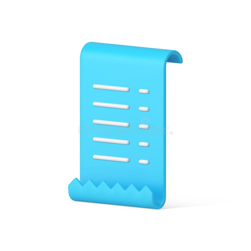 Realistic Blue Paper Check Business Blank Document Payment Banking ...