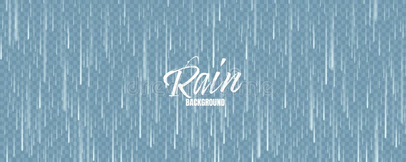 Realistic Blue Rain Texture. Rainfall, Water Drops Effect. Autumn Wet ...