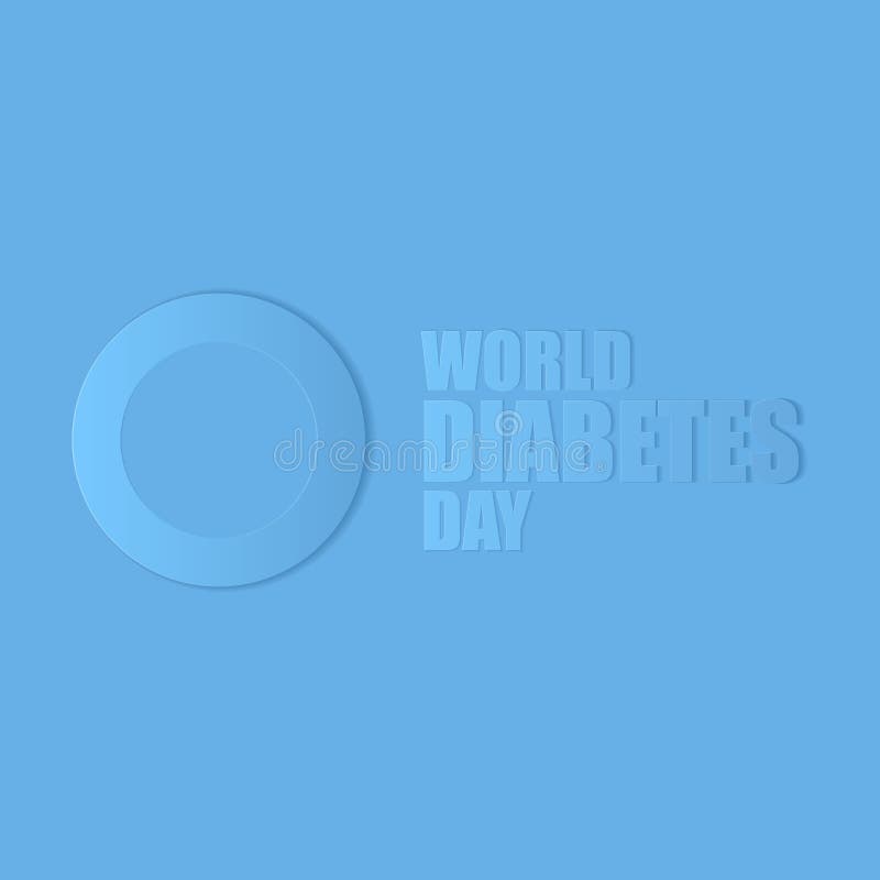Realistic Blue Ribbon on Blue Background, Suitable for World Diabetes ...