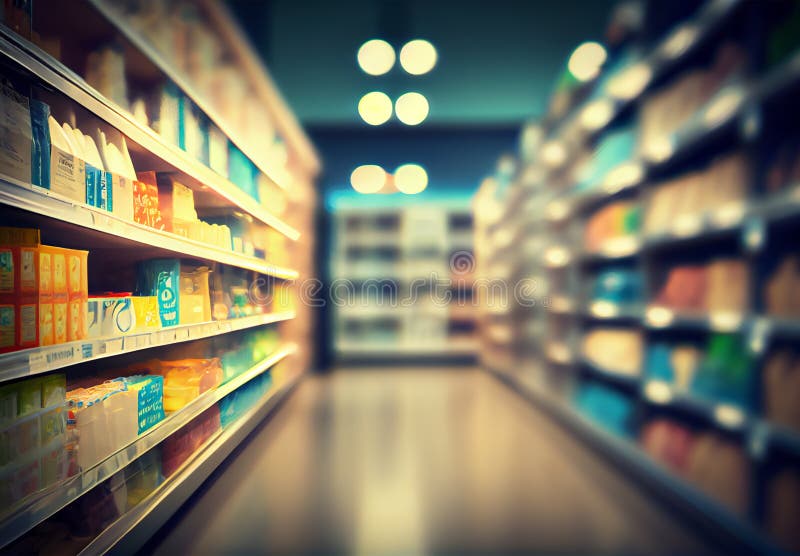 Realistic Blur Background of Store, Department Store, Supermarket or ... Realistic Blur Background of Store, Department Store, Supermarket or ...