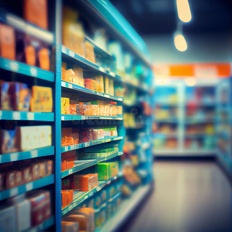 Realistic Blur Background of Store, Department Store, Supermarket or ... Realistic Blur Background of Store, Department Store, Supermarket or ...