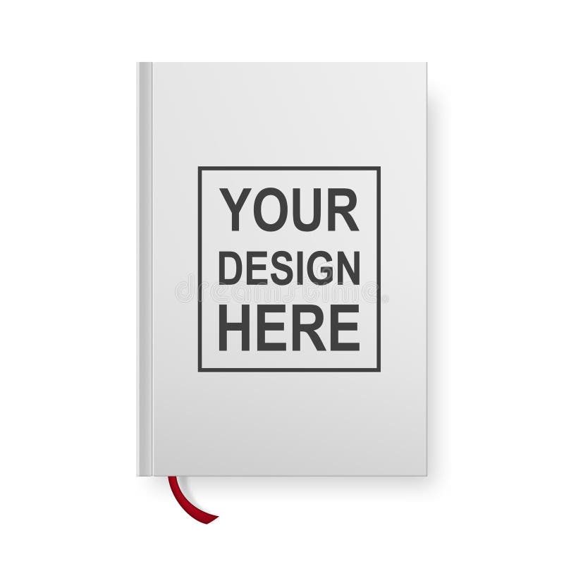 Realistic Book Blank Cover Isolated On White Vector Mock Up Stock