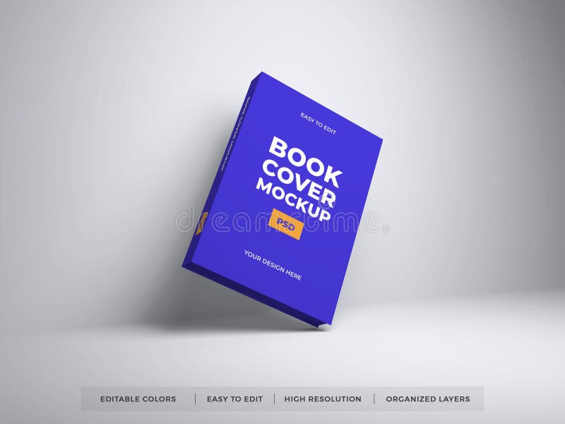 Realistic Book Cover Mockup Template Stock Illustration - Illustration ...
