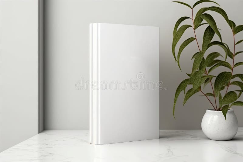 Realistic Book Cover Mockup Template in Front Side, Generative AI Stock ...
