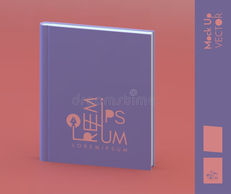Realistic Book Mockup. Cover Design Template. Perspective View Stock ...