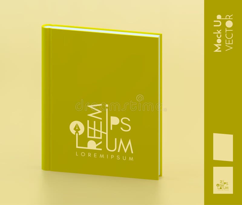 Realistic Book Mockup. Cover Design Template. Perspective View Stock ...