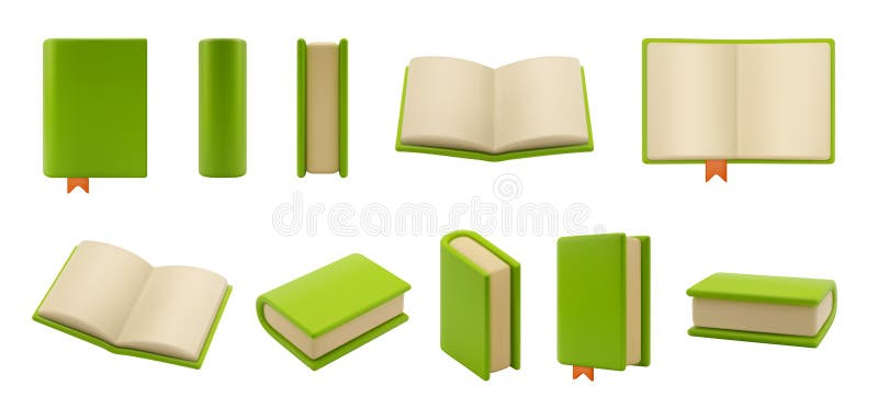 Realistic Books, Closed and Opened Textbooks Stock Vector ...