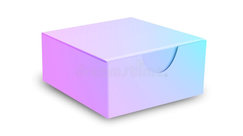 Realistic Box Mock Up. Rectangular Packaging Boxes, White Cardboard and ...