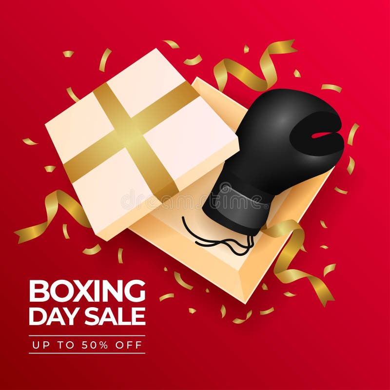 Realistic Boxing Day Sale Abstract Design Vector Illustration Stock ...