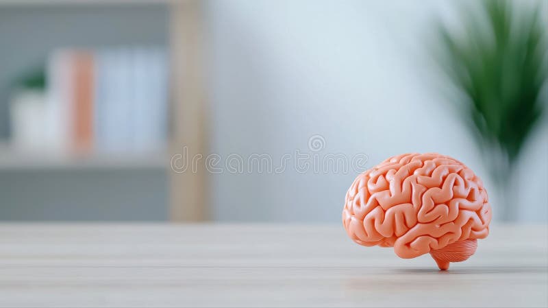 A Realistic Brain Model Displayed on a Table Demonstrating the ...