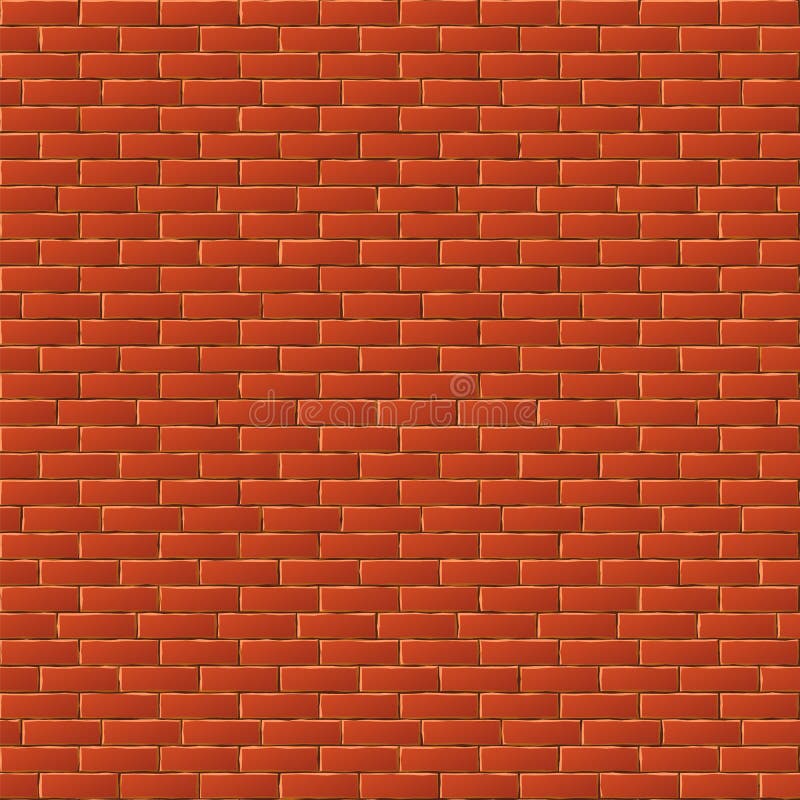 Realistic Brick Pattern. Red Stone Wall Background Stock Vector ...