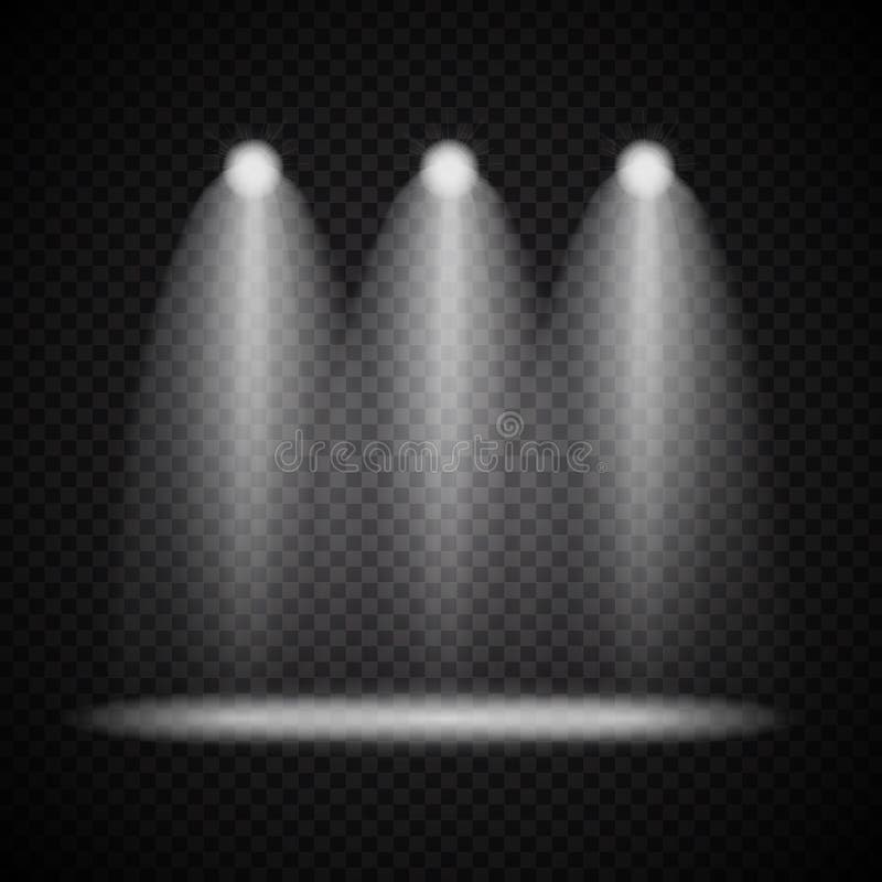 Set of Realistic Bright Projectors Lighting Lamp Collection with ...