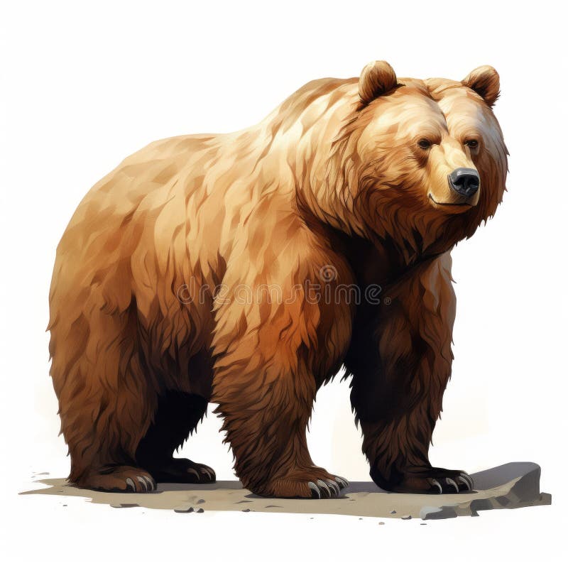 Realistic Brown Bear Illustration with Xbox 360 Graphics Stock ...
