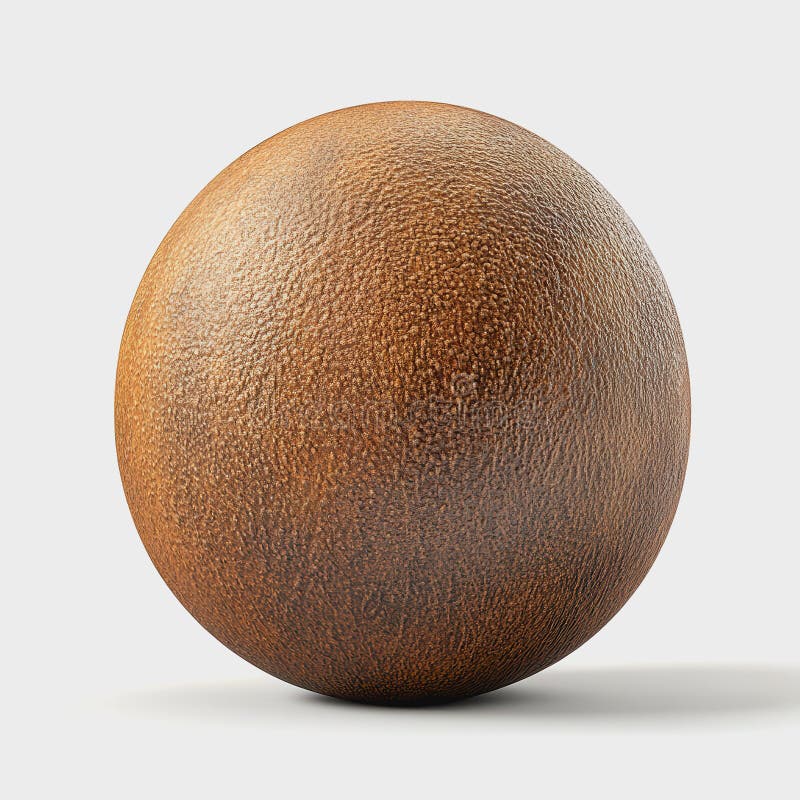 Realistic Brown Textured Sphere on Neutral Background Perfect for Use ...
