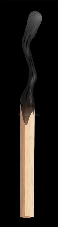 Match stick burned stock vector. Illustration of burnt - 232184287