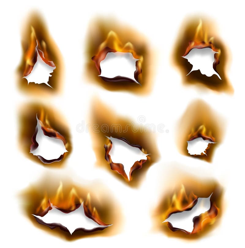Old Burning Paper, Vector Burn Parchment Torn Page Stock Vector ... Old Burning Paper, Vector Burn Parchment Torn Page Stock Vector ...
