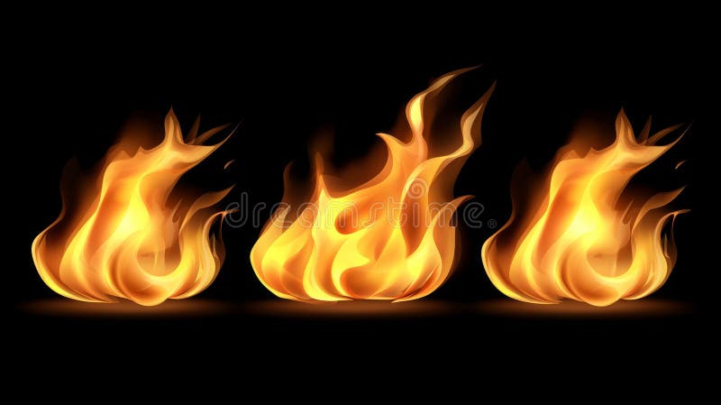 Realistic Burning Fire Flames Created As Modern Effects with ...