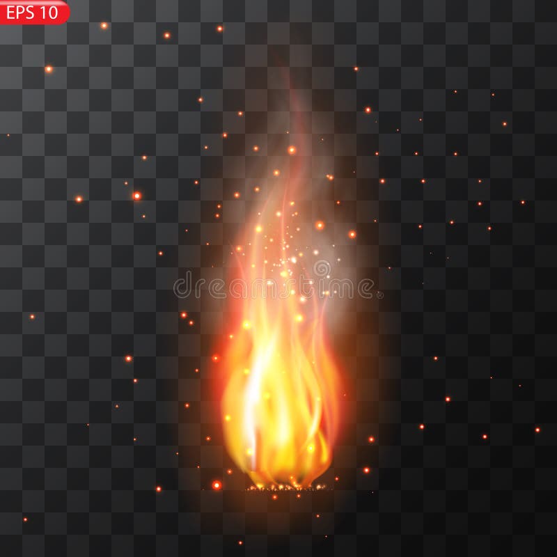 Trail of Fire.Burning Flames Translucent Elements Special Effect ...
