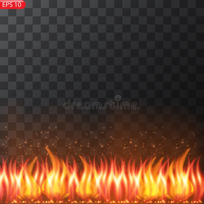 Trail of Fire.Burning Flames Translucent Elements Special Effect ...