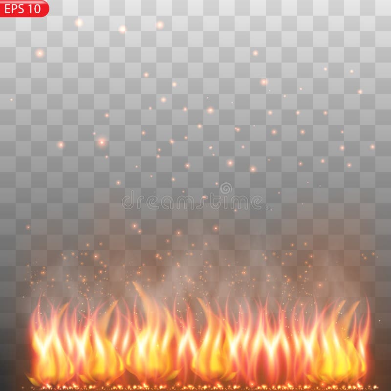 Trail of Fire.Burning Flames Translucent Elements Special Effect ...