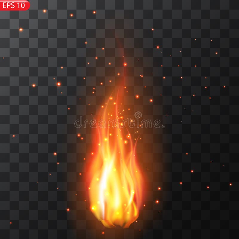 Realistic Burning Fire Flames Vector Stock Vector - Illustration of ...